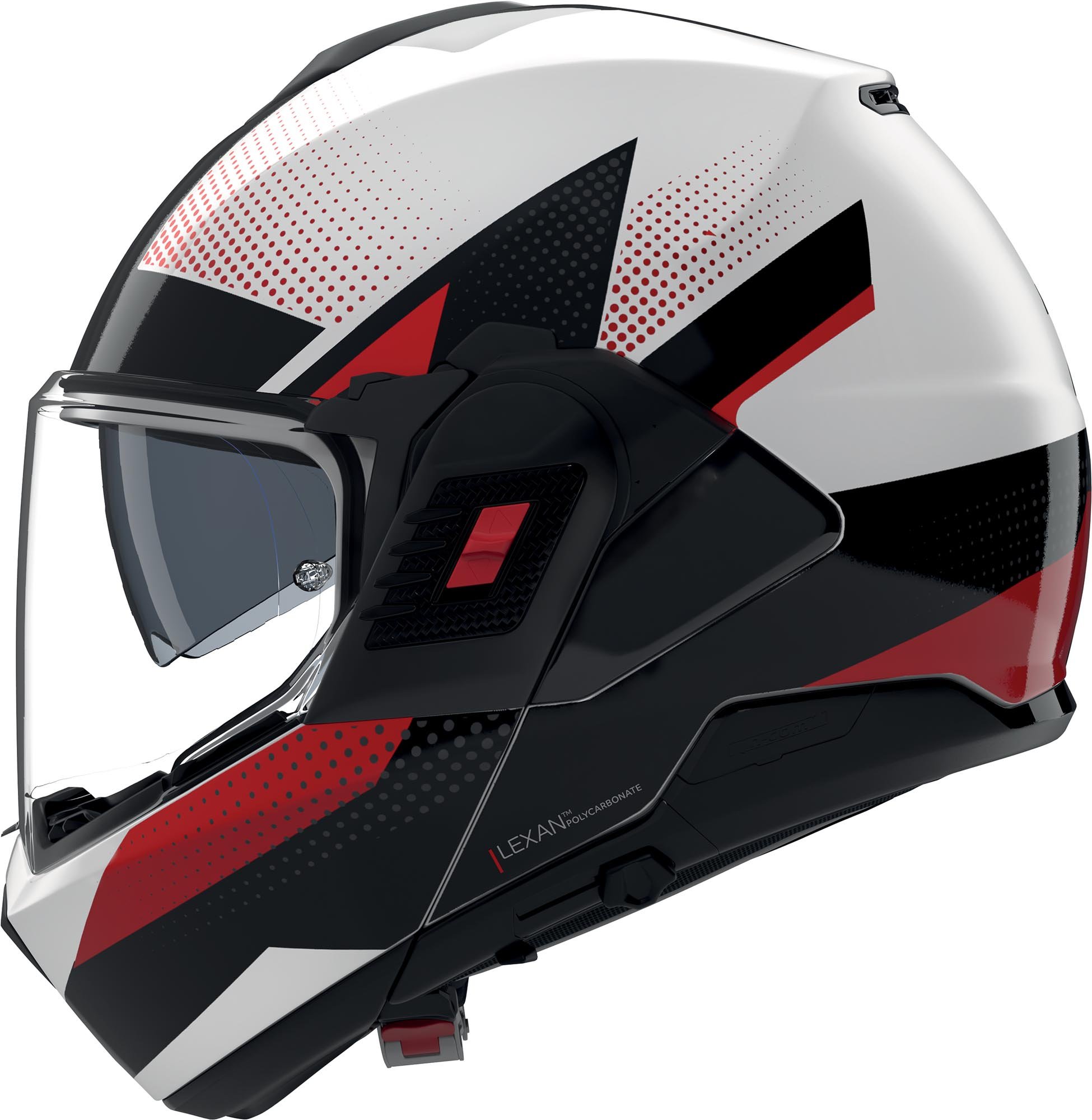 Nolan N120-1 Ciclone Çene Arkaya Açılır Kask Siyah-Beyaz-Kırmızı Fiyatı ...